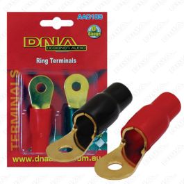 0 Gauge Ring Terminals 1 Black 1 Red
