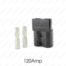 Heavy Duty Anderson Battery Connector 120 Amp - Black