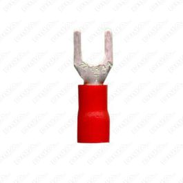 4mm Red Fork Terminal - 100 Pk